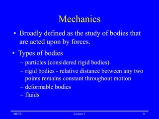 Engineering Mechanics: Statics of Rigid bodies | PPT