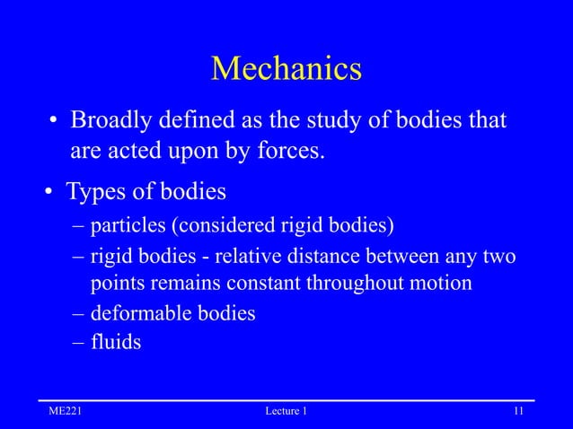 Engineering Mechanics: Statics of Rigid bodies | PPT
