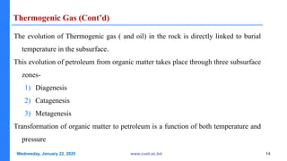 Lecture note on petroleum geology Generation and Migration of petroleum ...