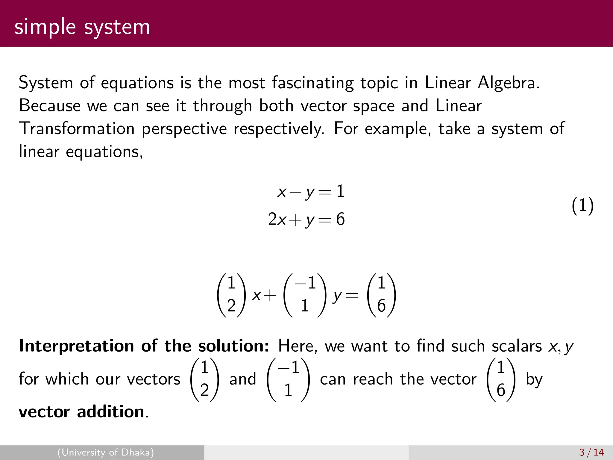 Lecture-01 math matrix for begginers one | PPT