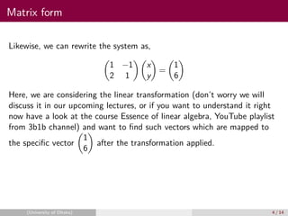 Lecture-01 math matrix for begginers one | PPT