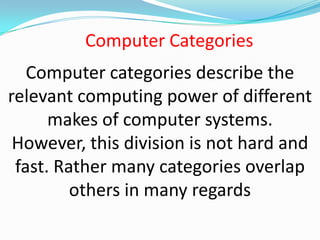 Lecture 01 computer categories | PPT
