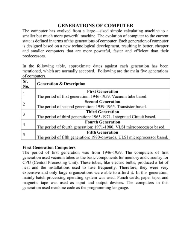 Computer Generation | PDF