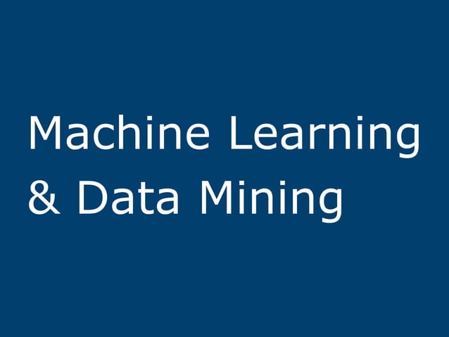 Lecture 02 Machine Learning For Data Mining | PPT