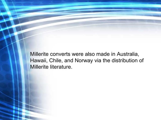 Lecture 02: The Millerites | PPT | Christianity | Religion & Spirituality