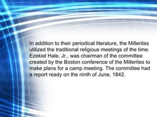 Lecture 02: The Millerites | PPT