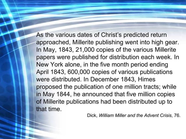 Lecture 02: The Millerites | PPT | Christianity | Religion & Spirituality