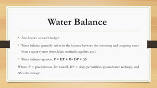 Lecture-02 Water Balance and types of Precipitation.pptx