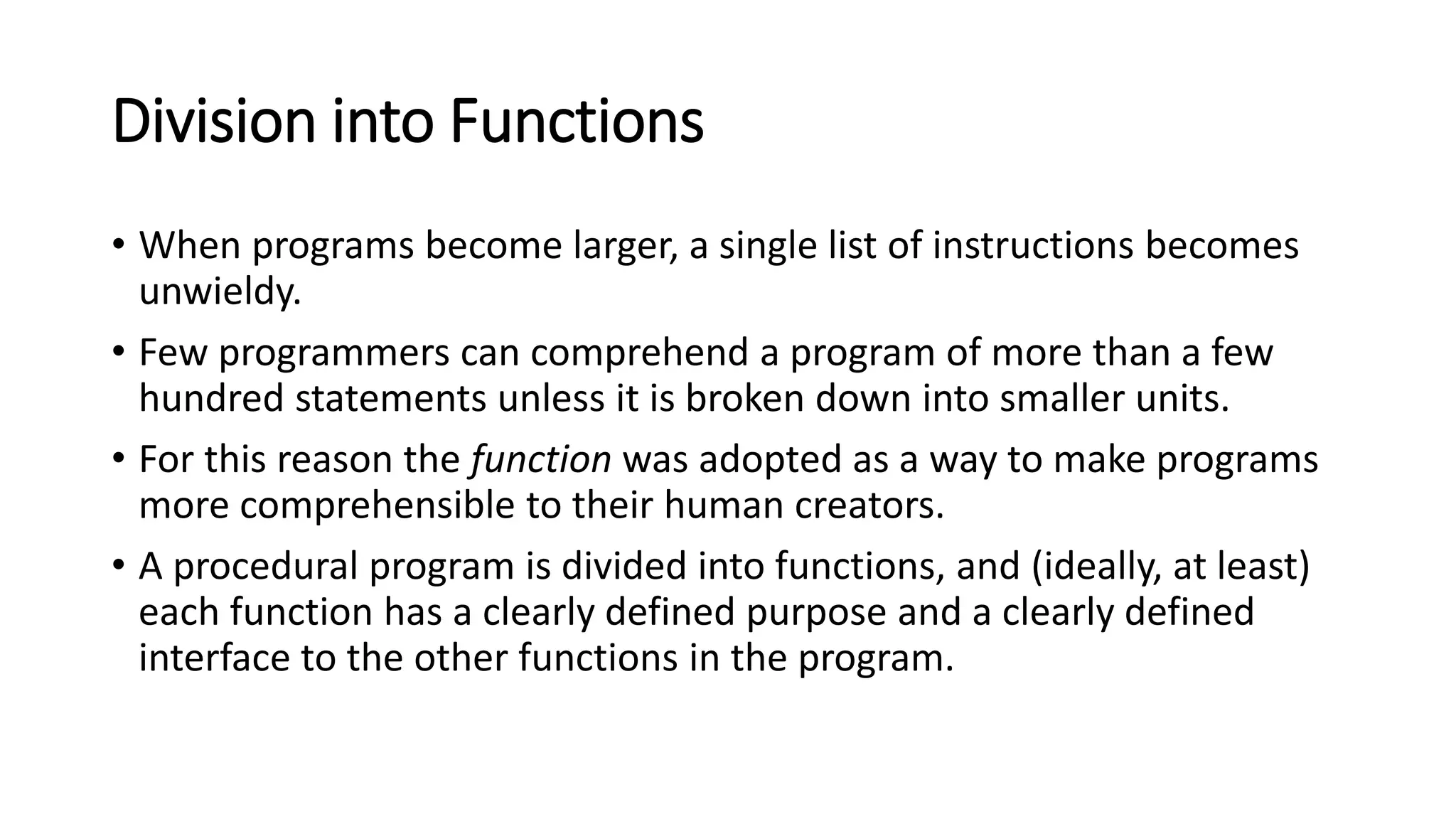 [OOP - Lec 02] Why do we need OOP | PPTX | Programming Languages | Computing