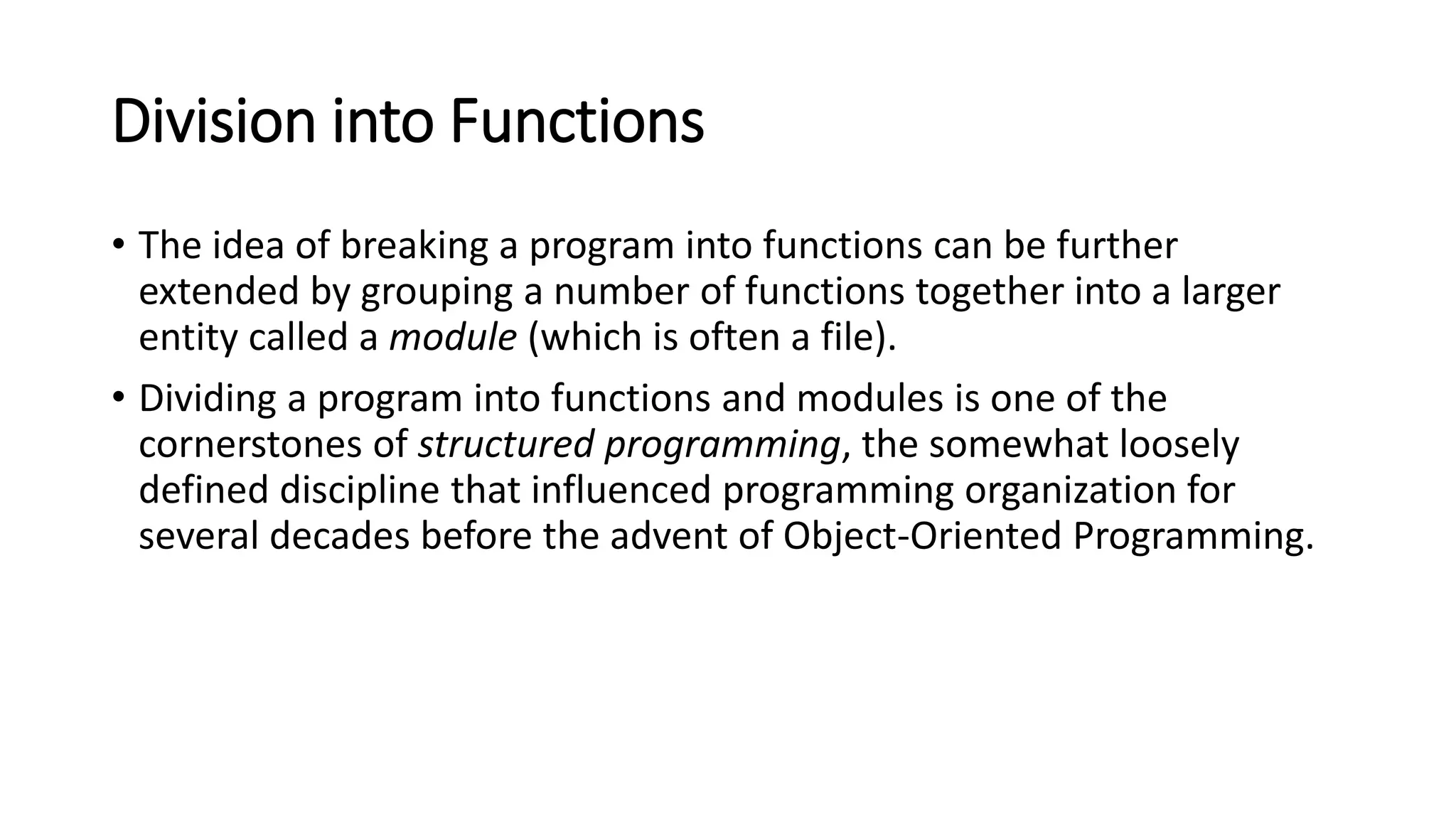 [OOP - Lec 02] Why do we need OOP | PPTX | Programming Languages | Computing