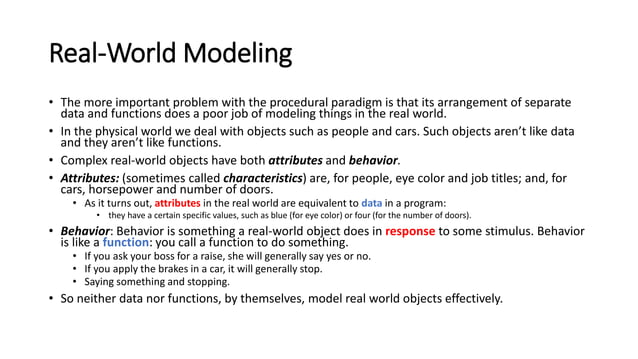 [OOP - Lec 02] Why do we need OOP | PPTX | Programming Languages | Computing
