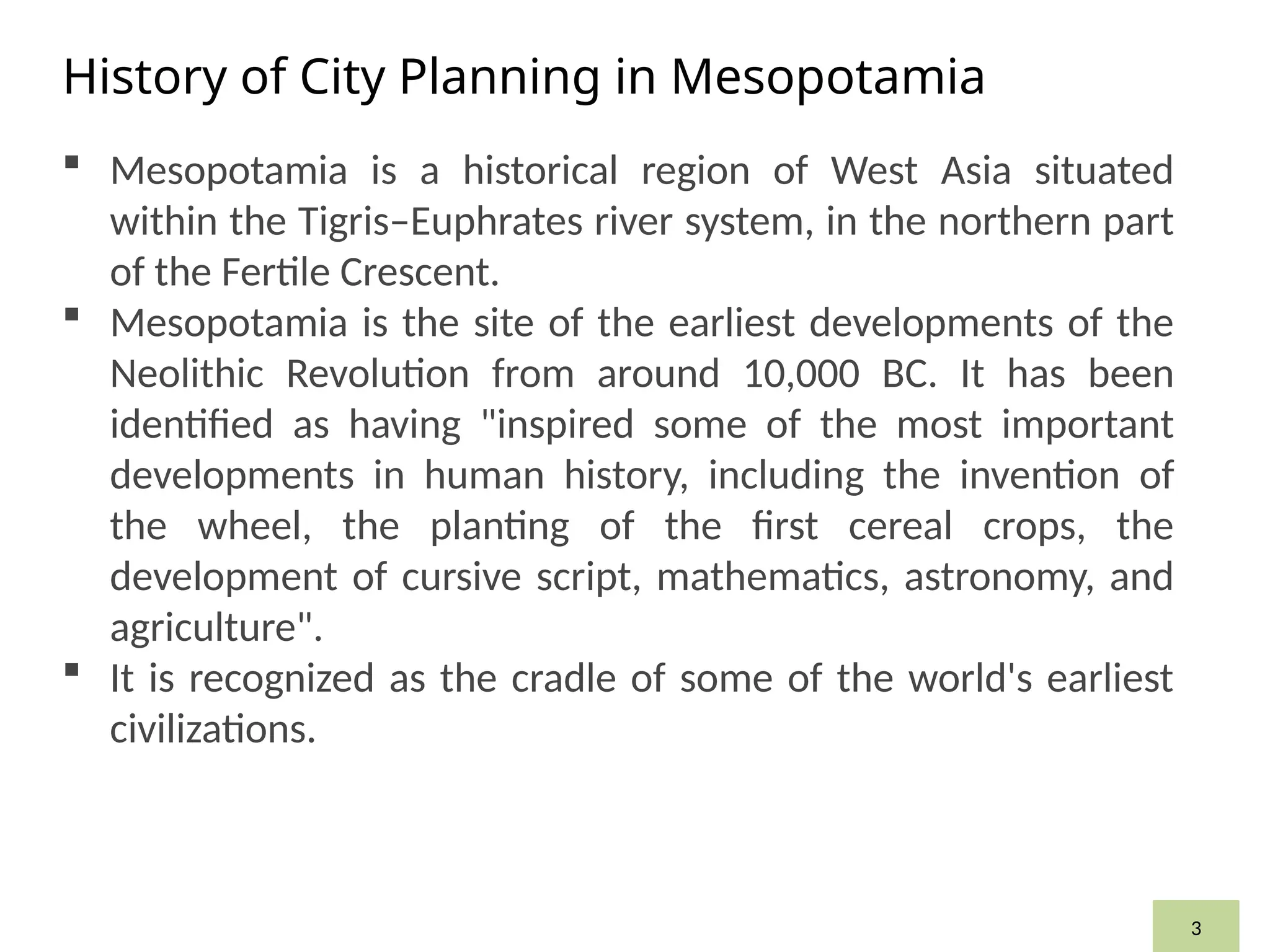 Lecture-03-Ancient cities of Mesopotamia, Indus Vally and Eygpt 15-10 ...