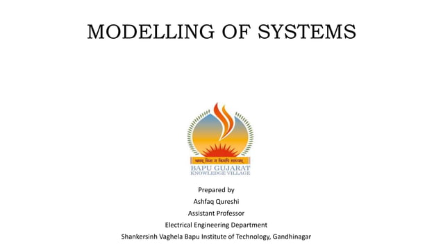 Lecture 03-modelling of systems | PPT