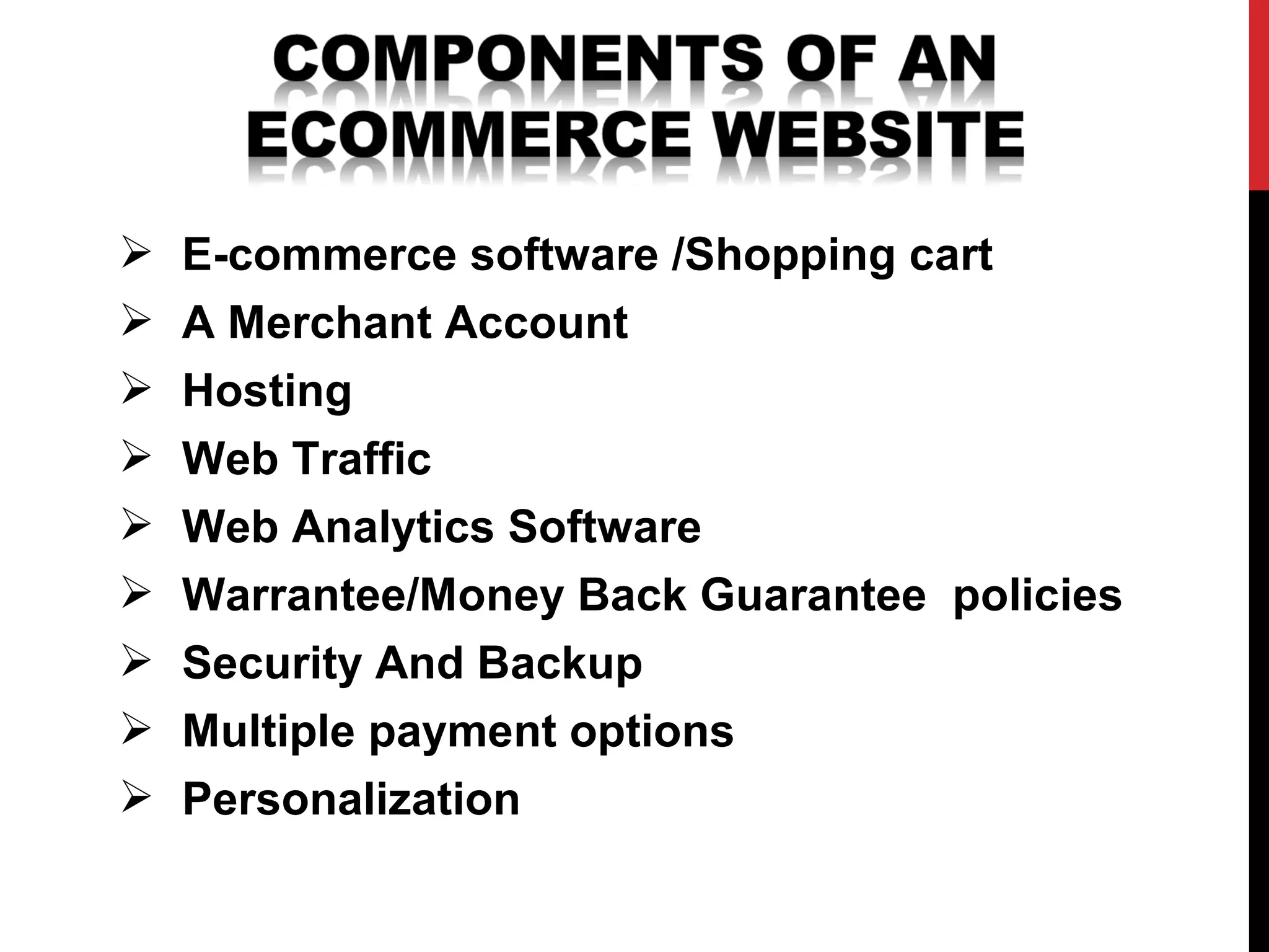 Lecture 04-components of electronic commerce website-khalid khan | PPT ...
