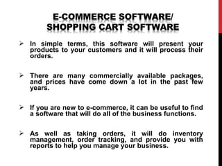 Lecture 04-components of electronic commerce website-khalid khan | PPT | Web Development | Internet