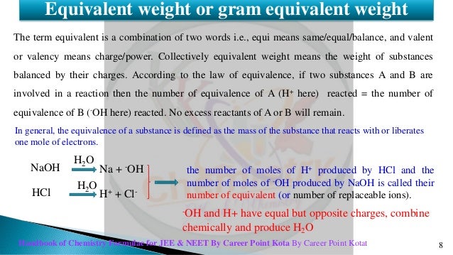 Lecture-04 Different Units of Concentration; Normality and Equivalent ...