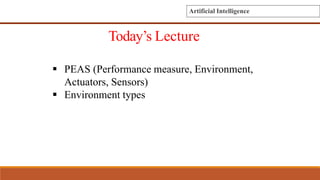 ENVIRNOMENT AGENT IN AI | PPT