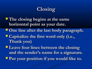 Lecture 05 business letter with sample | PPT