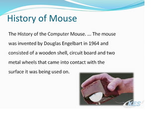 Lecture-05(Mouse Tecnology).pptx.pdf on Computer peripheral | PPT