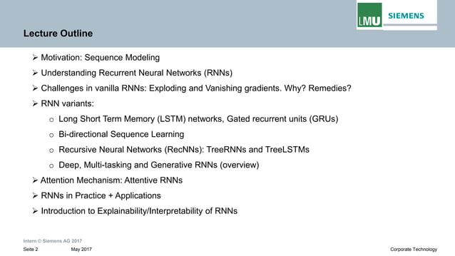 Lecture 05: Recurrent Neural Networks / Deep Learning by Pankaj Gupta | PDF | Technology & Computing
