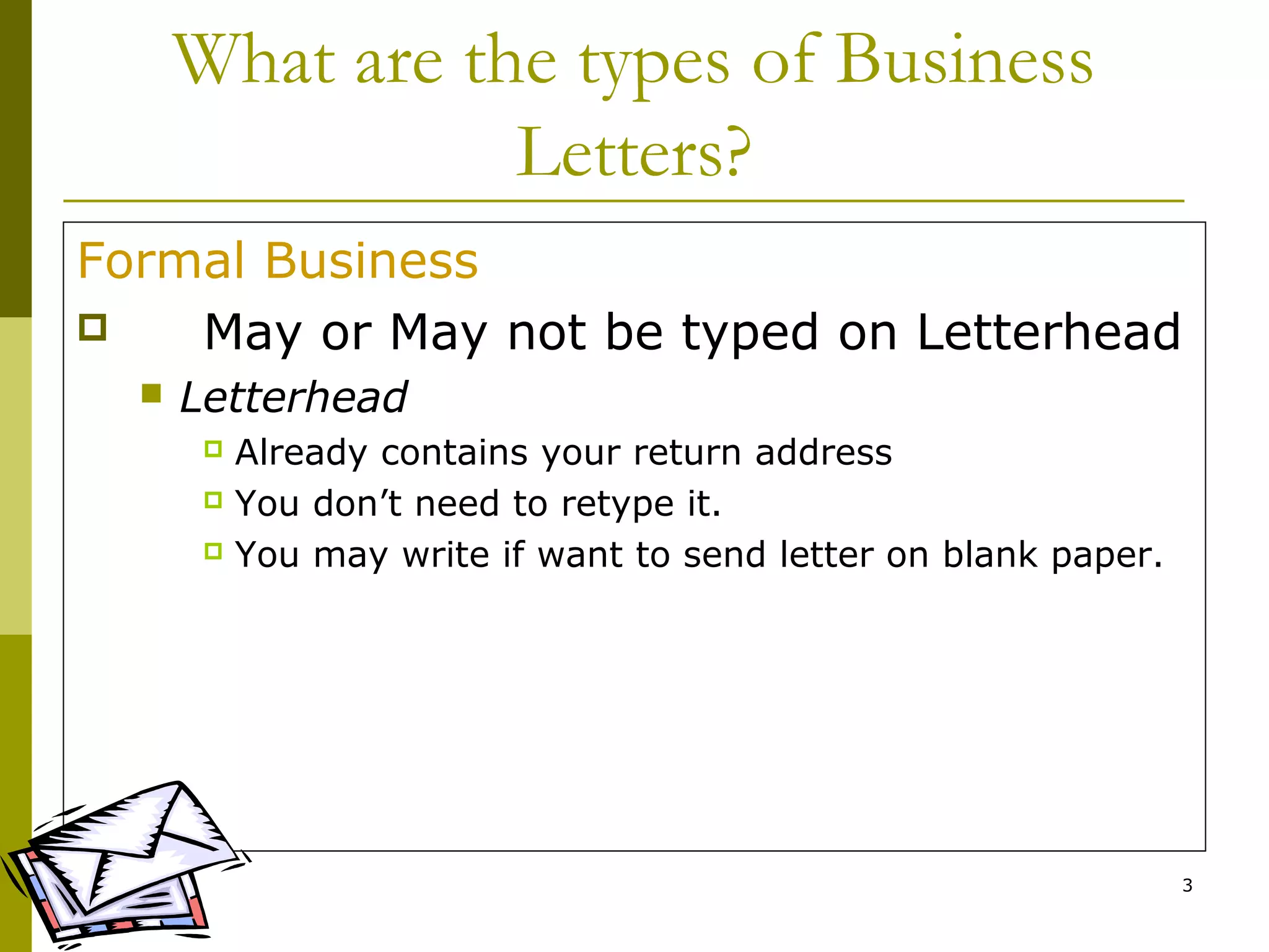 Lecture 05 writing a business letter | PPT