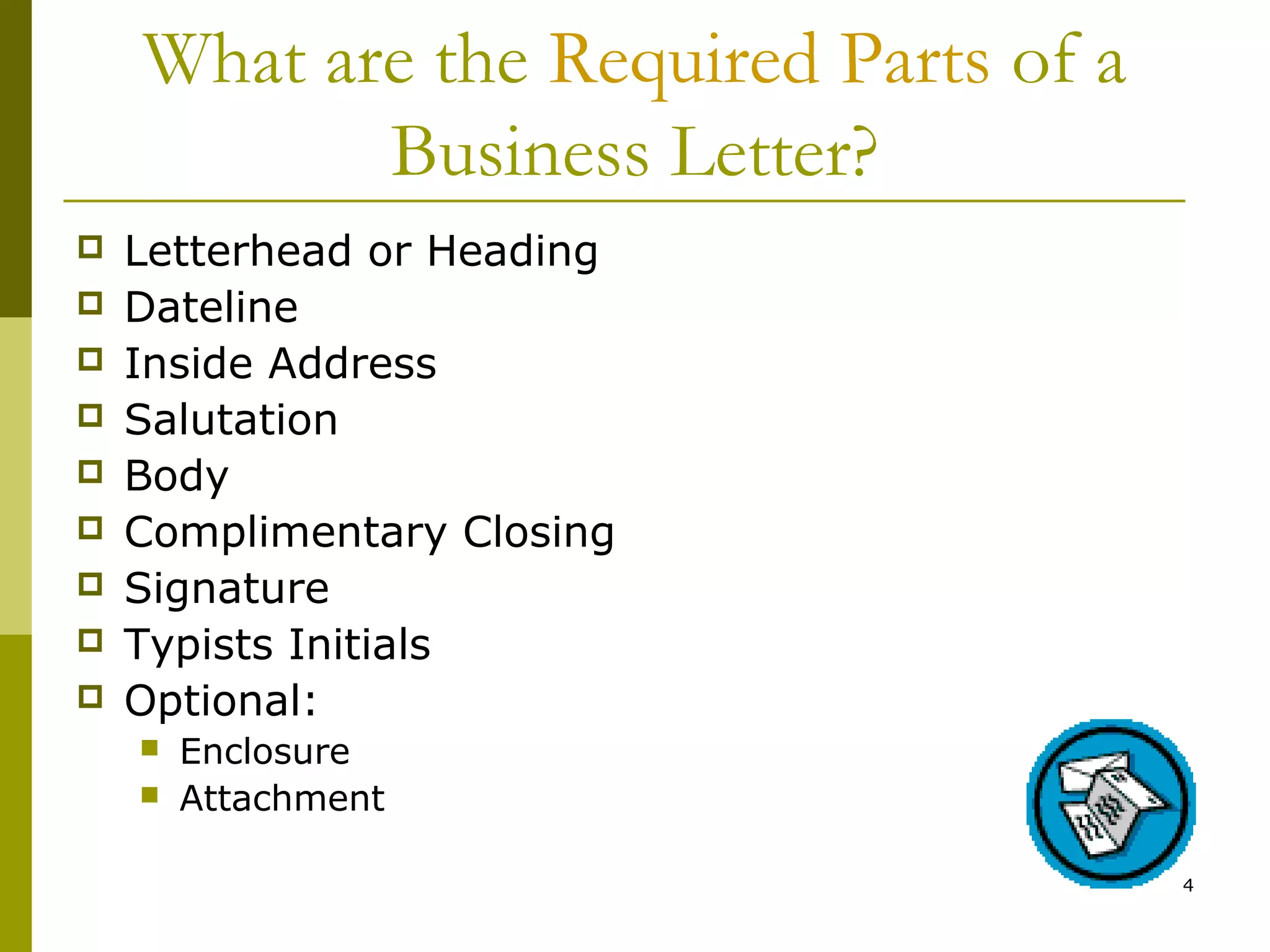 Lecture 05 writing a business letter | PPT