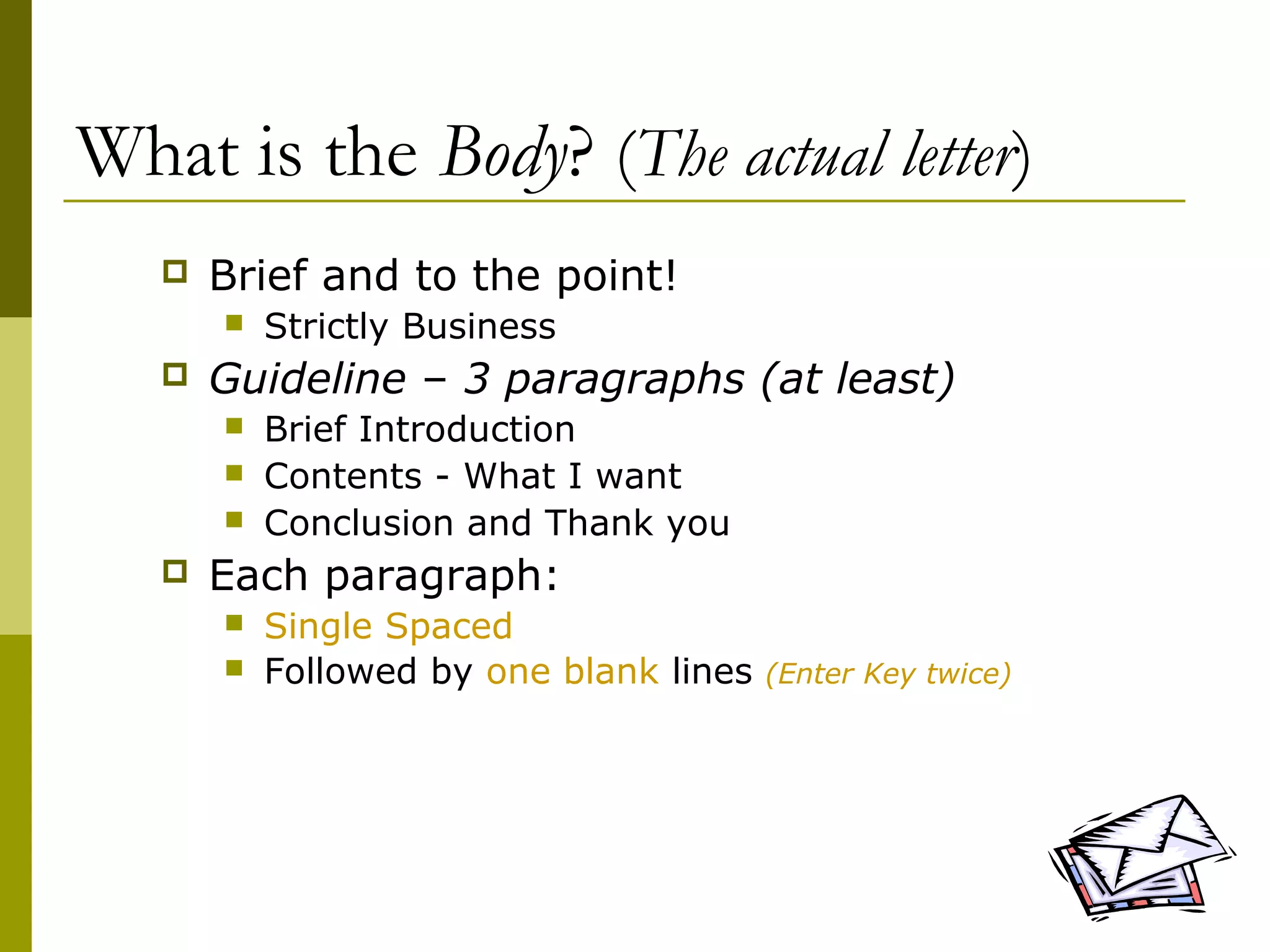 Lecture 05 writing a business letter | PPT