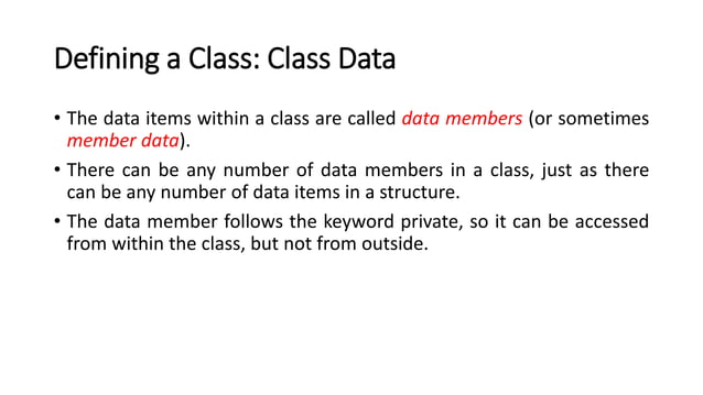 [OOP - Lec 06] Classes and Objects | PPTX | Programming Languages ...