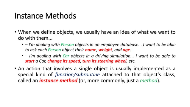 [OOP - Lec 06] Classes and Objects | PPTX | Programming Languages | Computing