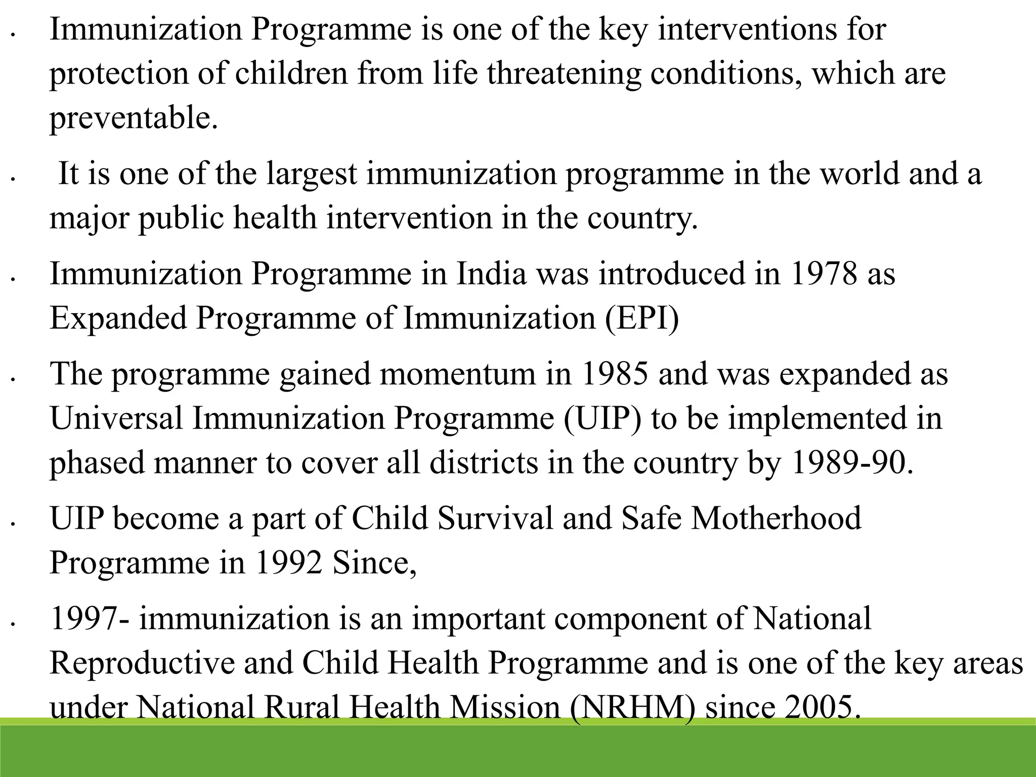Lecture 07. Childhood Immunization | PPTX