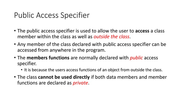 [OOP - Lec 07] Access Specifiers | PPTX