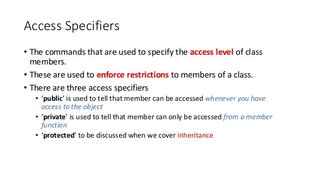 [oop Lec 07] Access Specifiers
