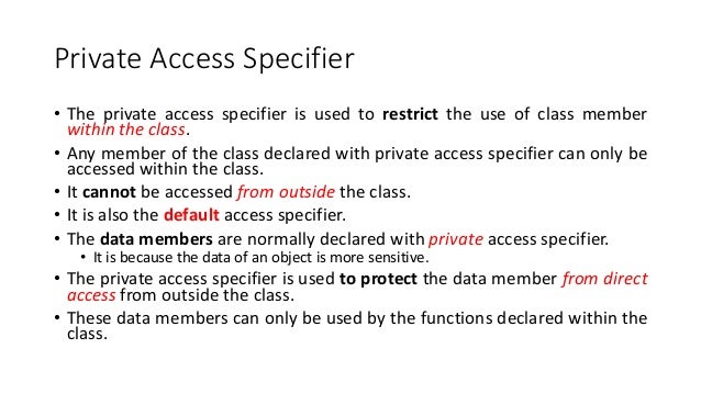 Oop Lec 07 Access Specifiers