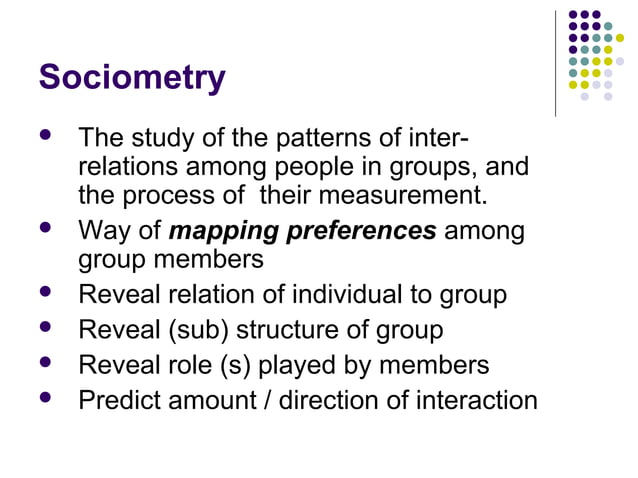 Lecture 08 sociometry | PPT
