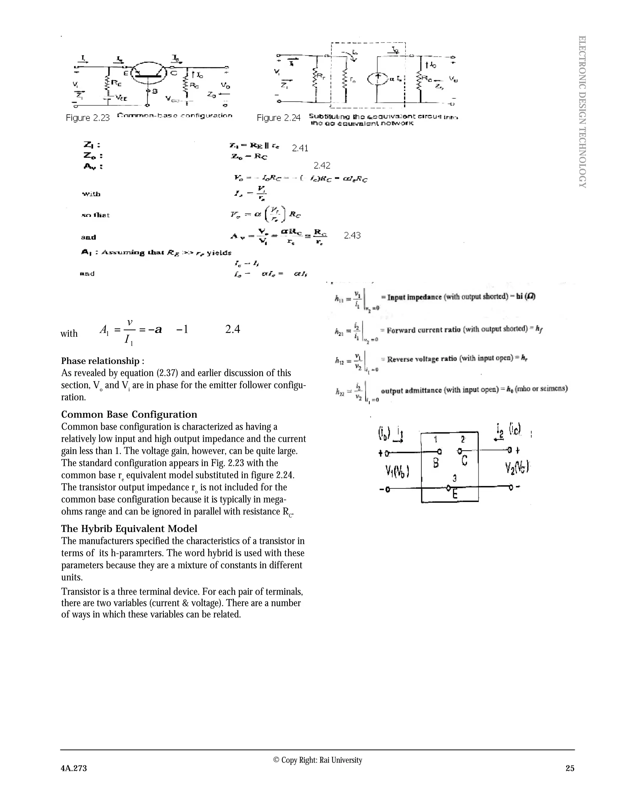 Lecture 07 transistor re model | PDF