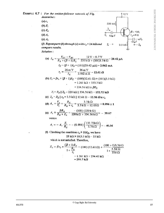 Lecture 07 transistor re model | PDF