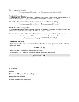 Relation Algebra | PDF