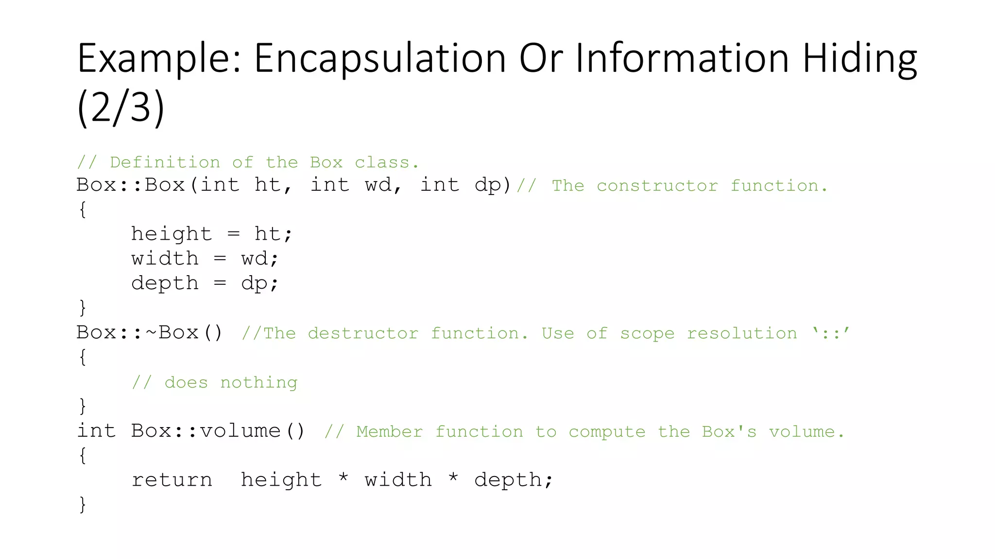 Oop Lec 08 Encapsulation Information Hiding Pptx Programming