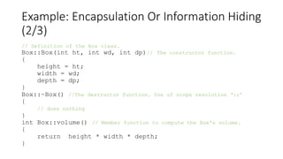 [OOP - Lec 08] Encapsulation (Information Hiding) | PPTX