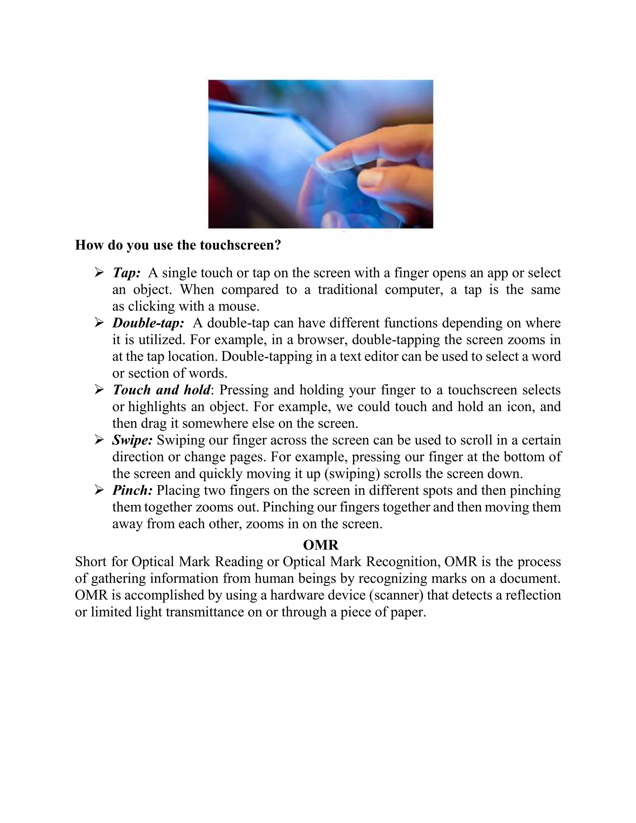 Input devices of computer | PDF