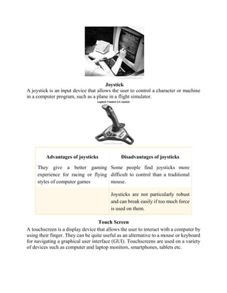 Input devices of computer | PDF