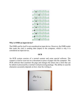 Input devices of computer | PDF