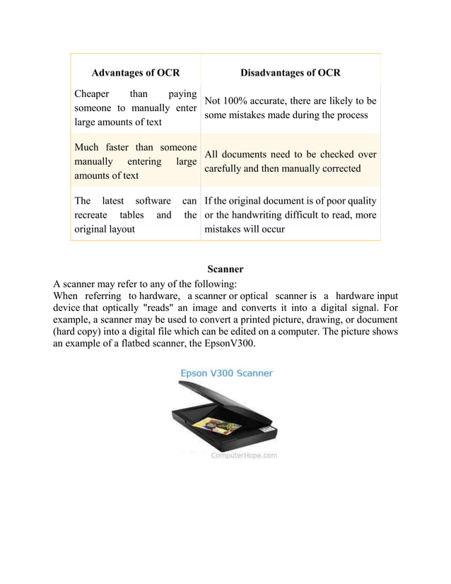 Input devices of computer | PDF