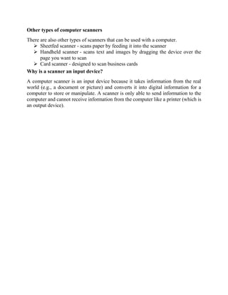 Input devices of computer | PDF