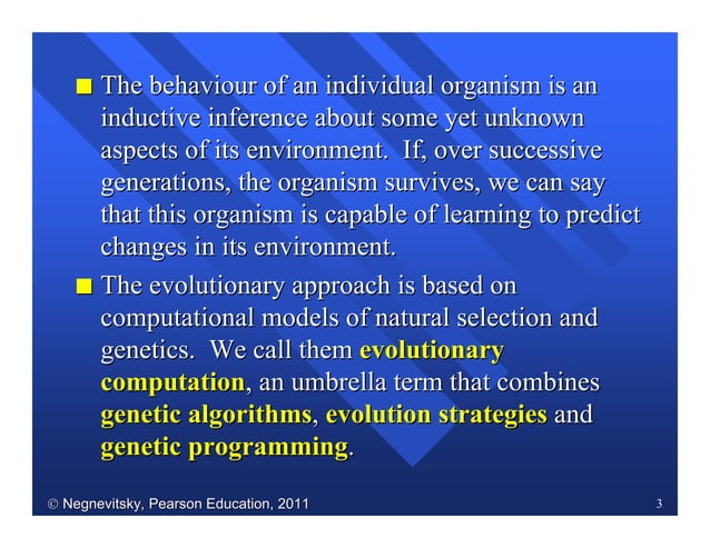 Lecture 09 Evolutionary Computation Genetic Algorithms Pdf