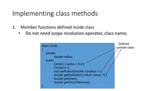 [OOP - Lec 09,10,11] Class Members & their Accessing | PPT