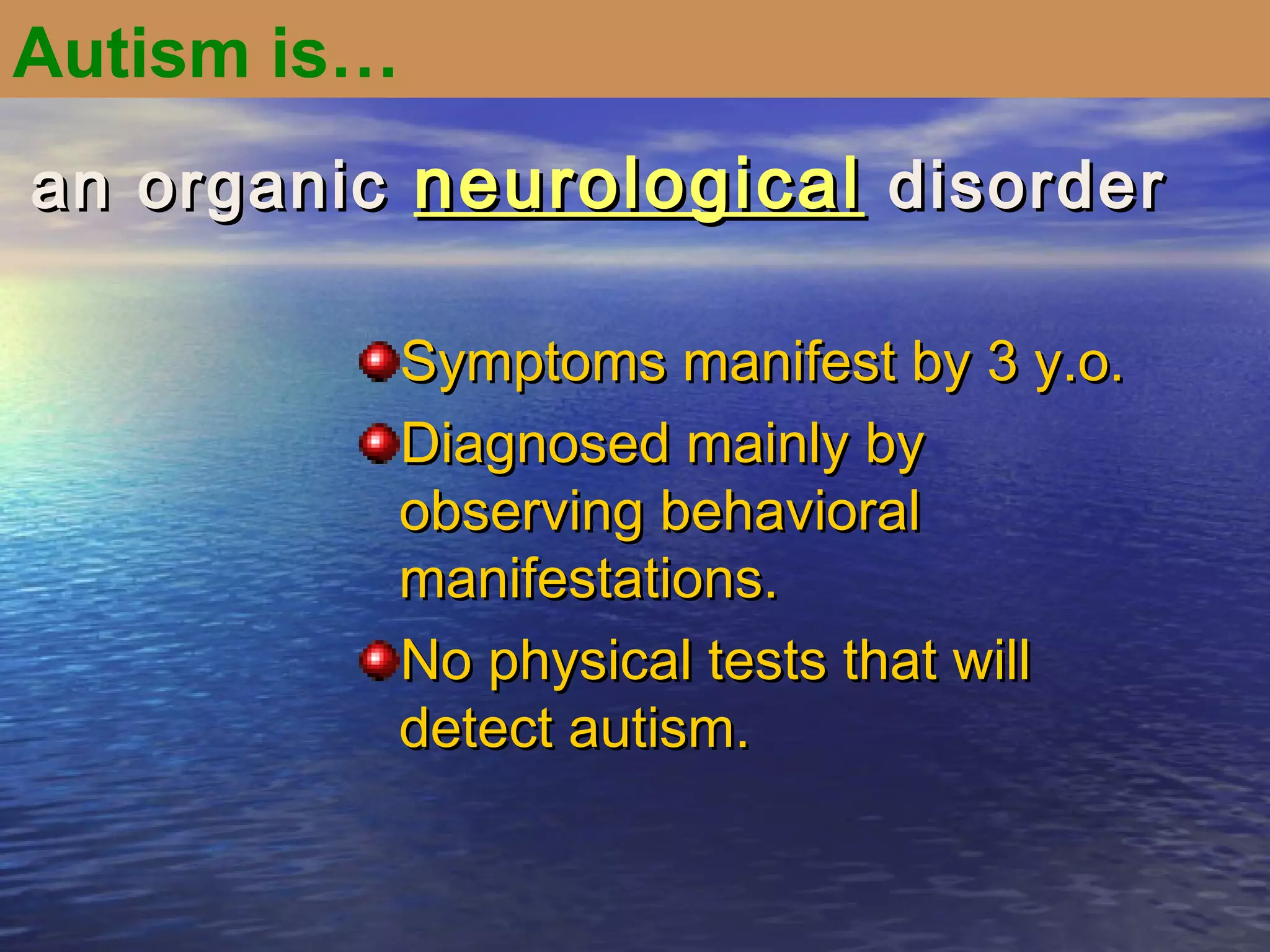 Autism Spectrum Disorder | PPT