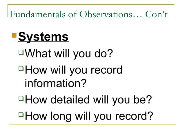 Introduction: What is Observation? | PPT | Parenting Babies and ...