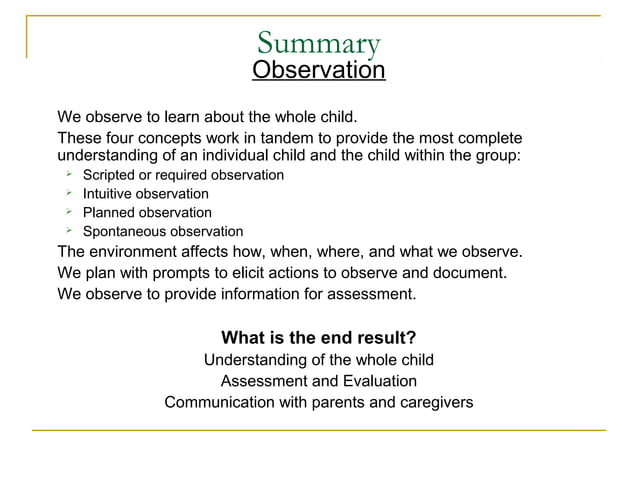 Introduction: What is Observation? | PPT | Parenting Babies and ...