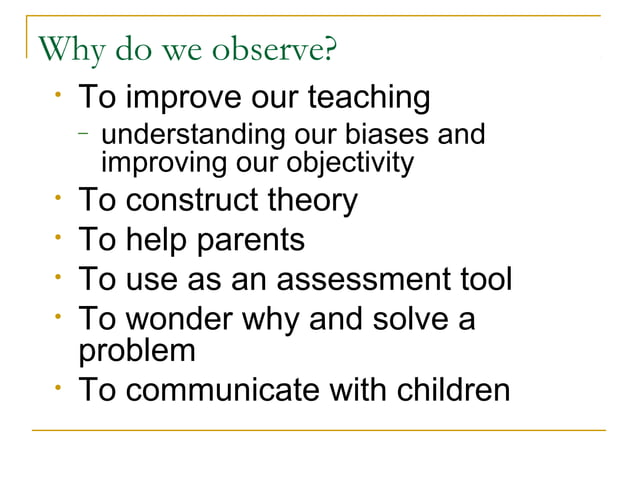 Introduction: What is Observation? | PPT | Parenting Babies and ...